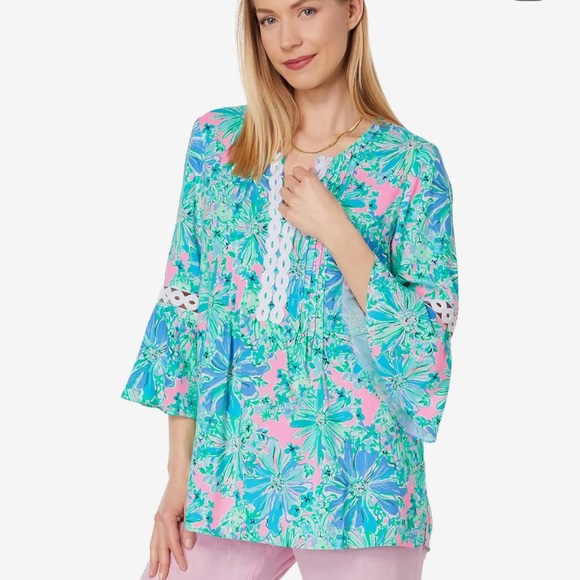 Lilly Pulitzer | Tops | Lilly Pulitzer Hollie Tunic Soleil Pink Good ...